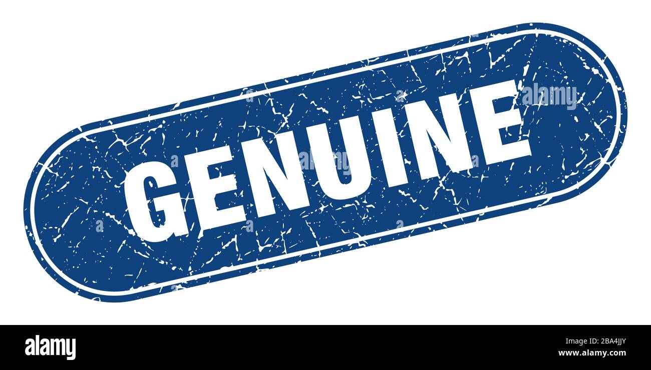 genuine sign. genuine grunge blue stamp. Label Stock Vector Image & Art ...