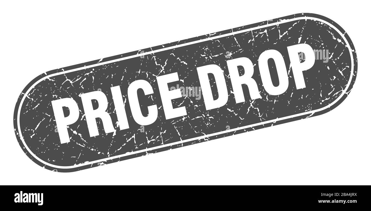 price drop sign. price drop grunge black stamp. Label Stock Vector ...