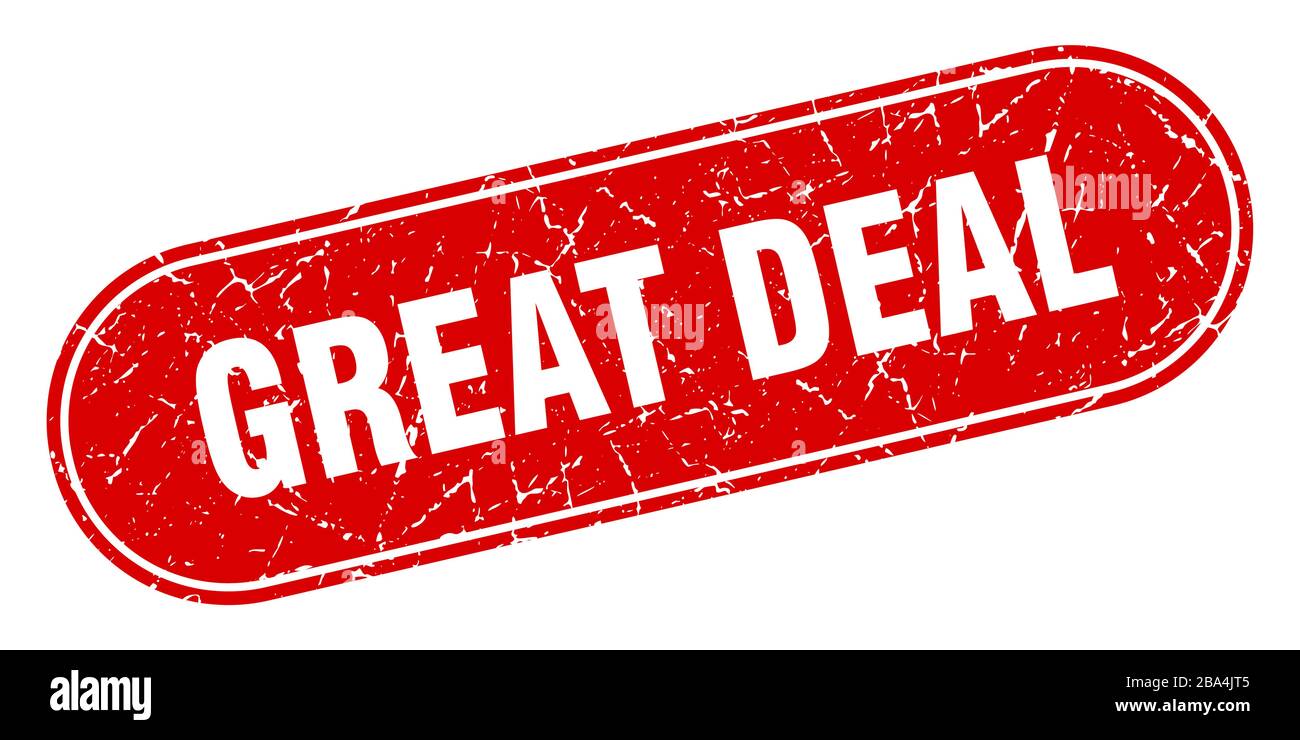 great deal sign. great deal grunge red stamp. Label Stock Vector Image ...