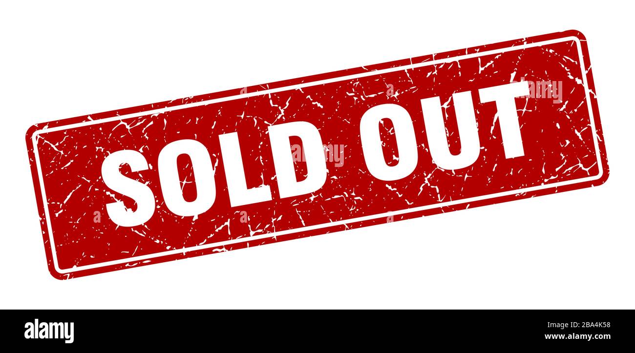 sold out stamp. sold out vintage red label. Sign Stock Vector Image ...