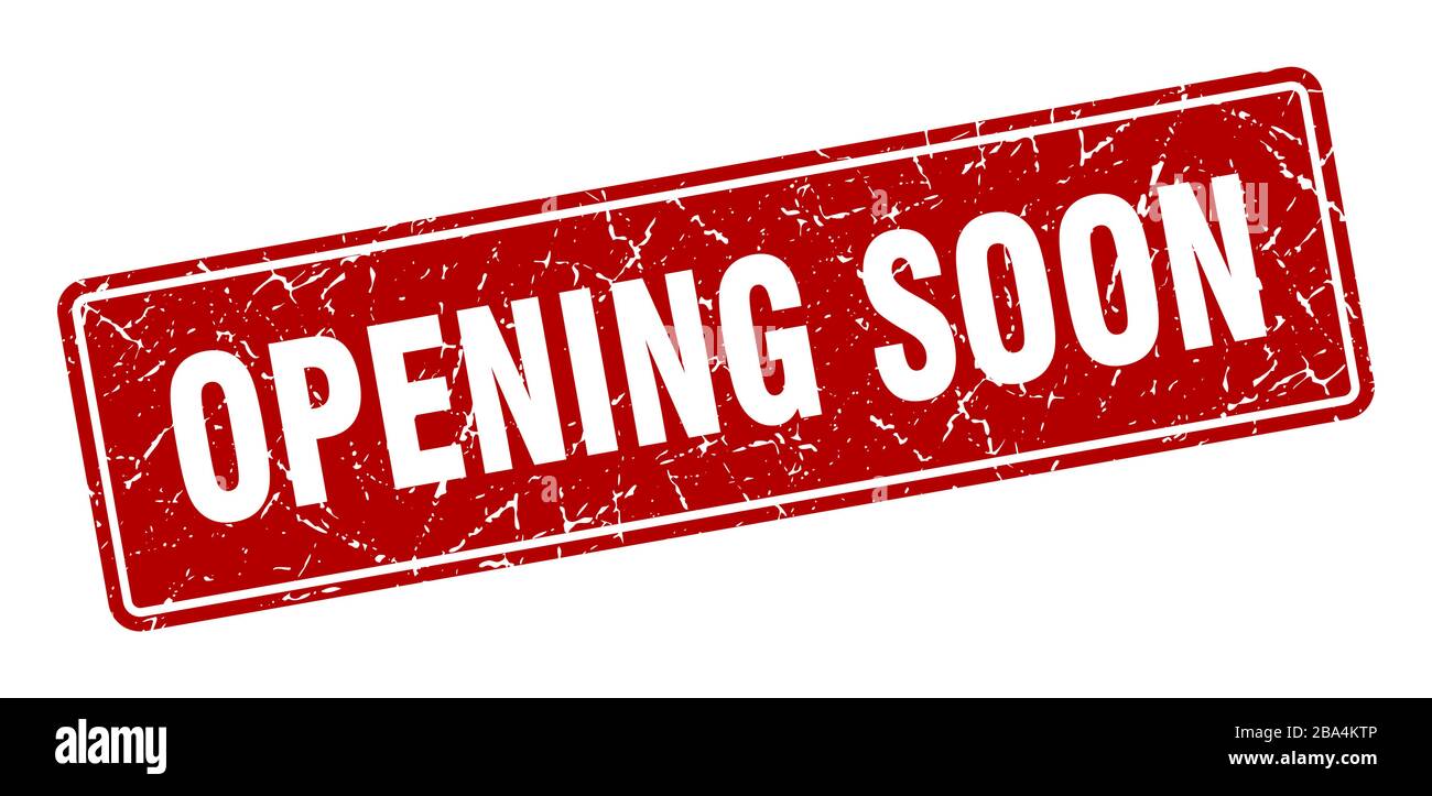 opening soon stamp. opening soon vintage red label. Sign Stock Vector ...