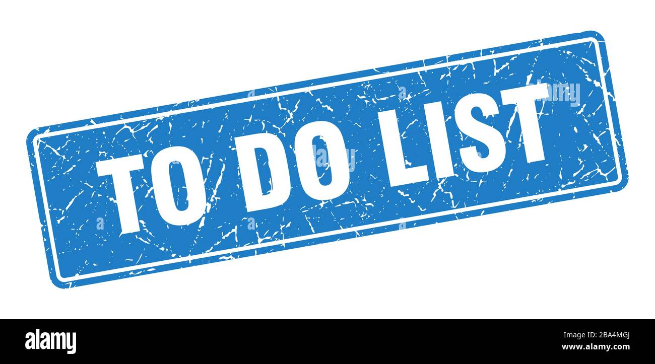 to do list stamp. to do list vintage blue label. Sign Stock Vector ...