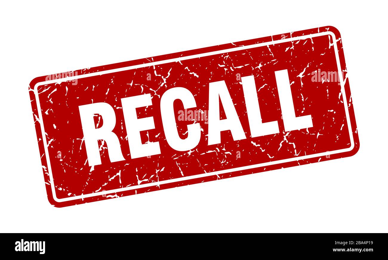 recall stamp. recall vintage red label. Sign Stock Vector Image & Art ...