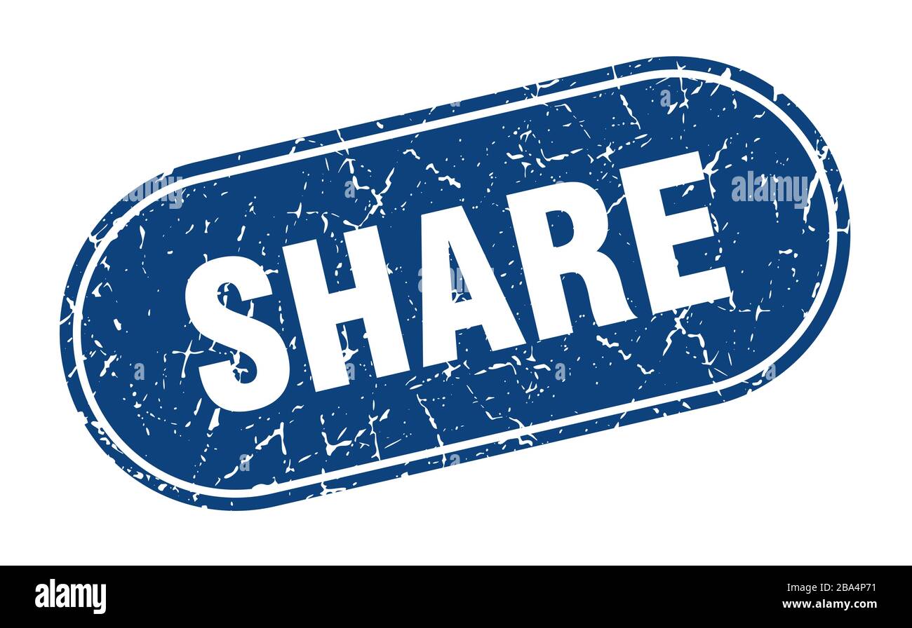 share sign. share grunge blue stamp. Label Stock Vector Image & Art - Alamy