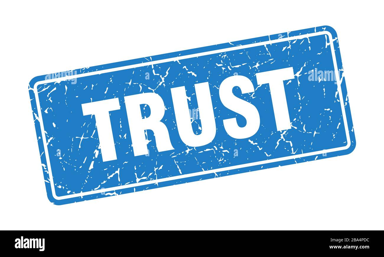 trust stamp. trust vintage blue label. Sign Stock Vector Image & Art ...
