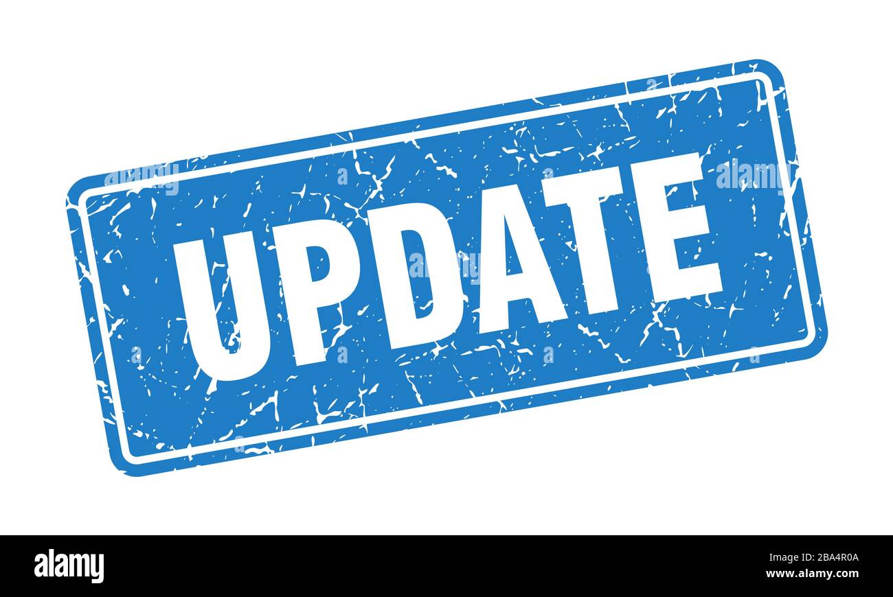 update stamp. update vintage blue label. Sign Stock Vector Image & Art ...