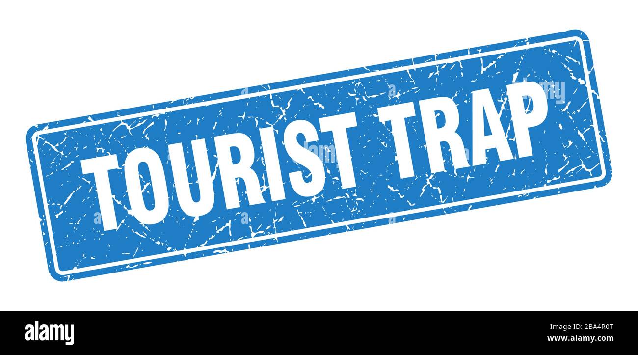 tourist trap stamp. tourist trap vintage blue label. Sign Stock Vector ...