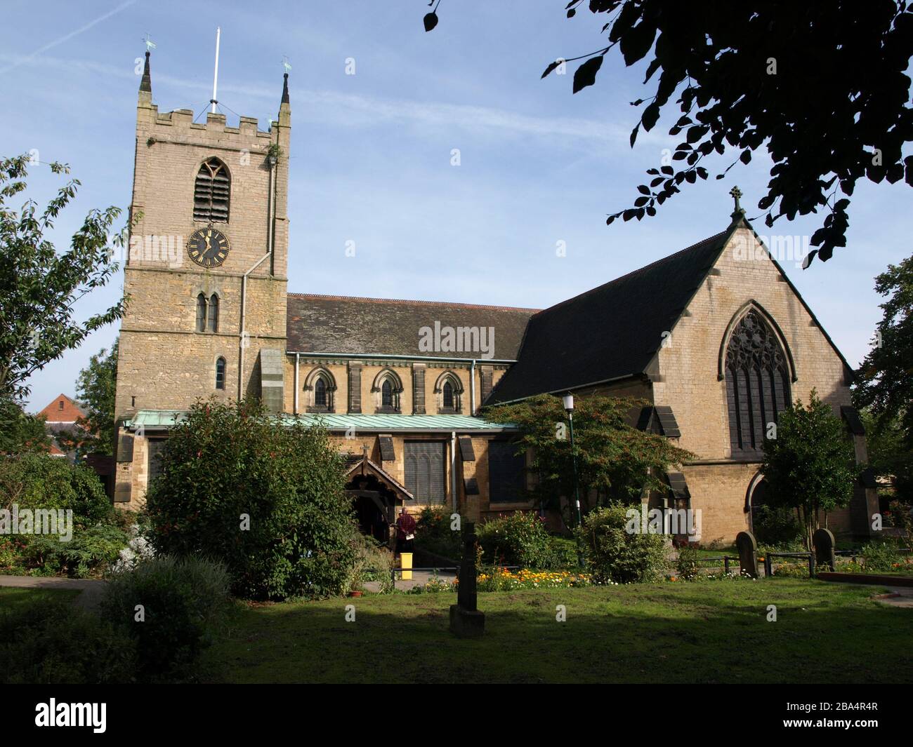 St mary magdalene church hucknall nottinghamshire hi-res stock ...