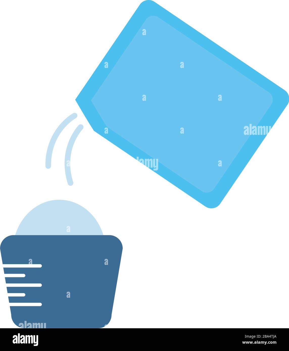 bucket and detergent box flat style icon vector design Stock Vector ...