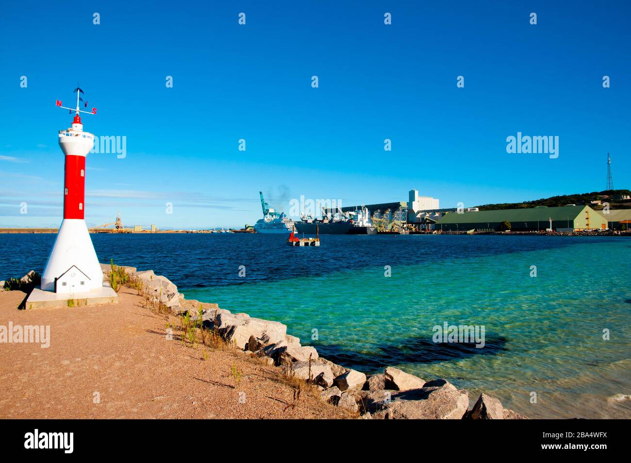 Lighthouse at Taylor Street Jetty - Esperance - Australia Stock Photo ...