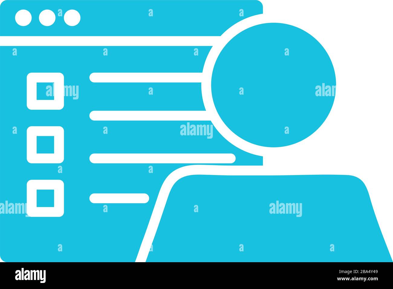 template webpage with user avatar silhouette style icon Stock Vector ...