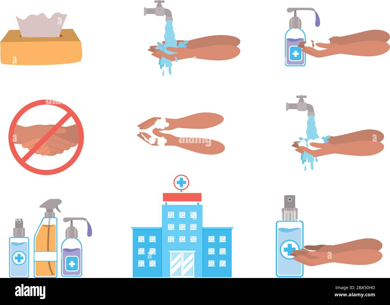 Medical care and hygiene icon set vector design Stock Vector Image ...