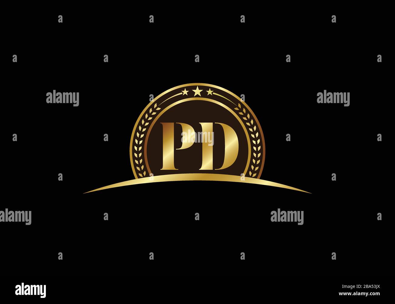 P D, PD Initial Letter Logo design vector template, Graphic Alphabet ...