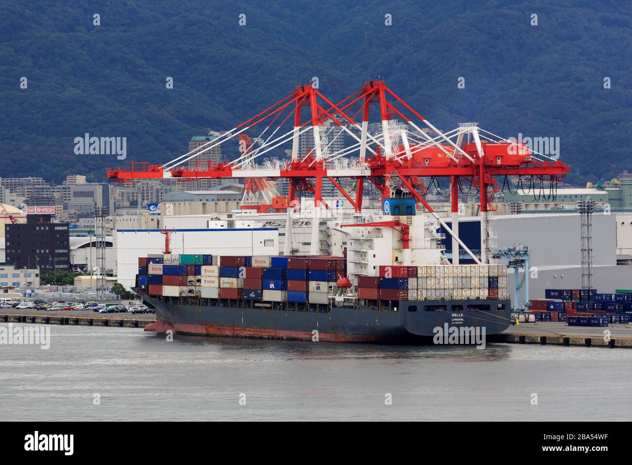Container Port, Kobe City, Honshu Island, Japan, Asia Stock Photo - Alamy