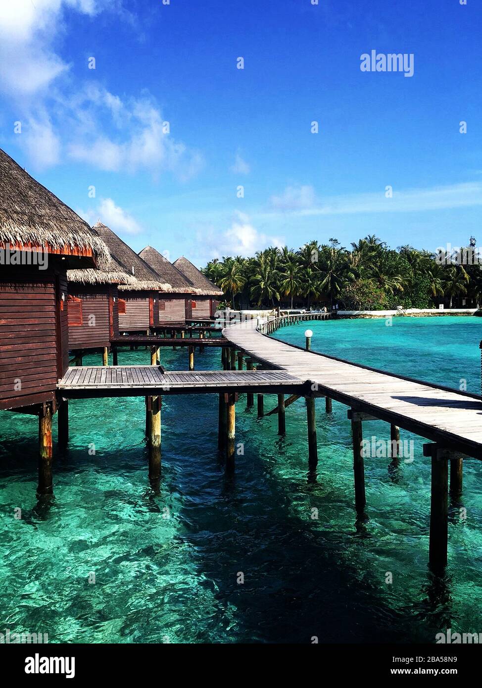 Long bridge curve and water Stock Photo - Alamy