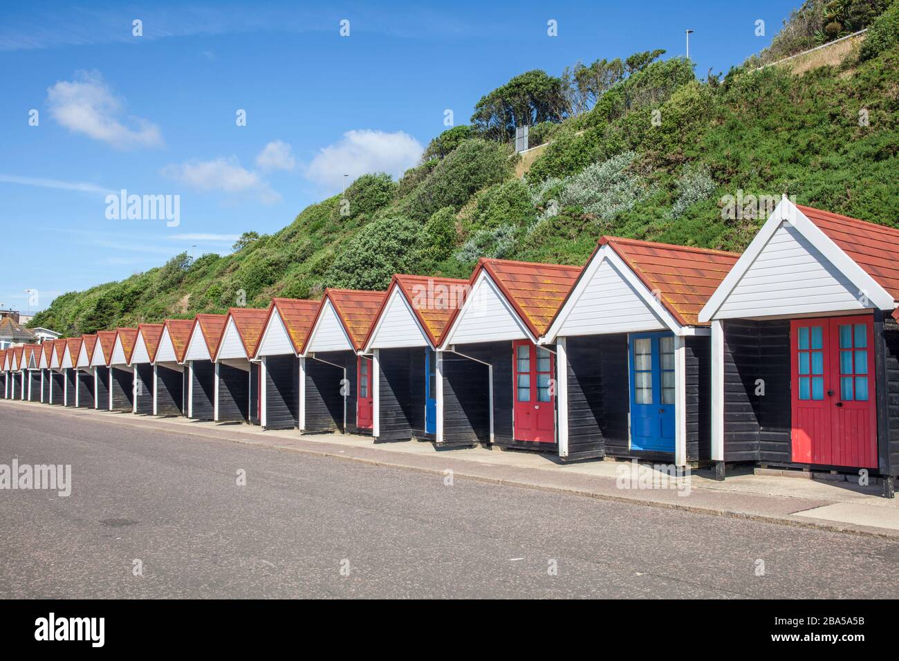 Beach huts for seaside holidays and days out Stock Photo - Alamy