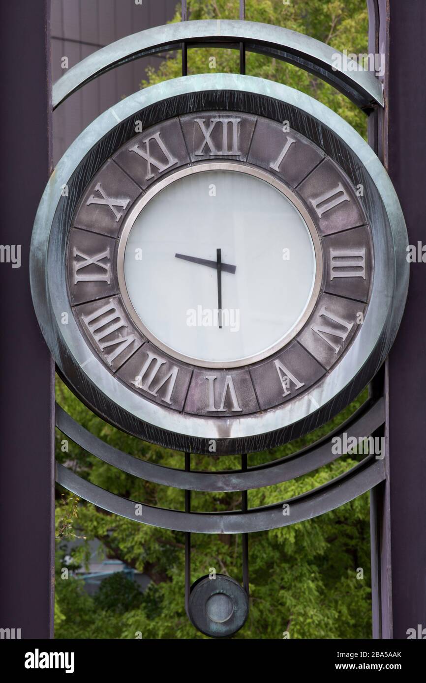 Clock, Sannomiya Station, Kobe City, Honshu Island, Japan, Asia Stock ...