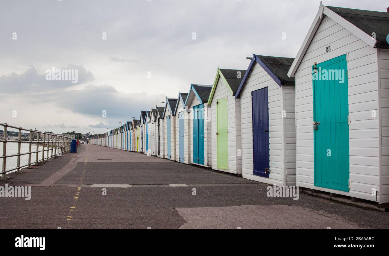 Beach huts for seaside holidays and days out Stock Photo - Alamy