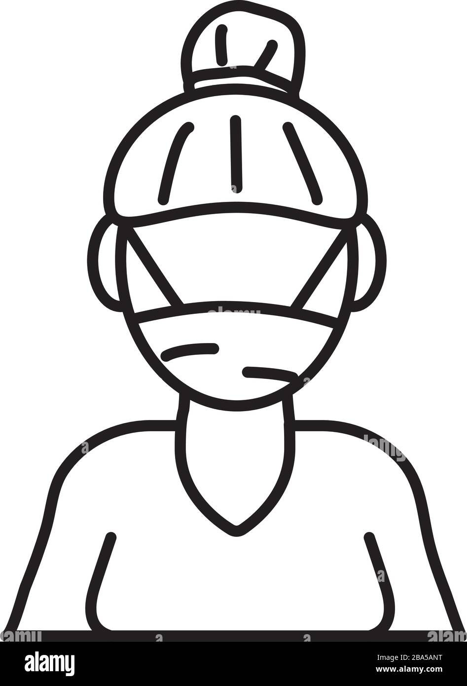 Lady face mask Black and White Stock Photos & Images - Alamy