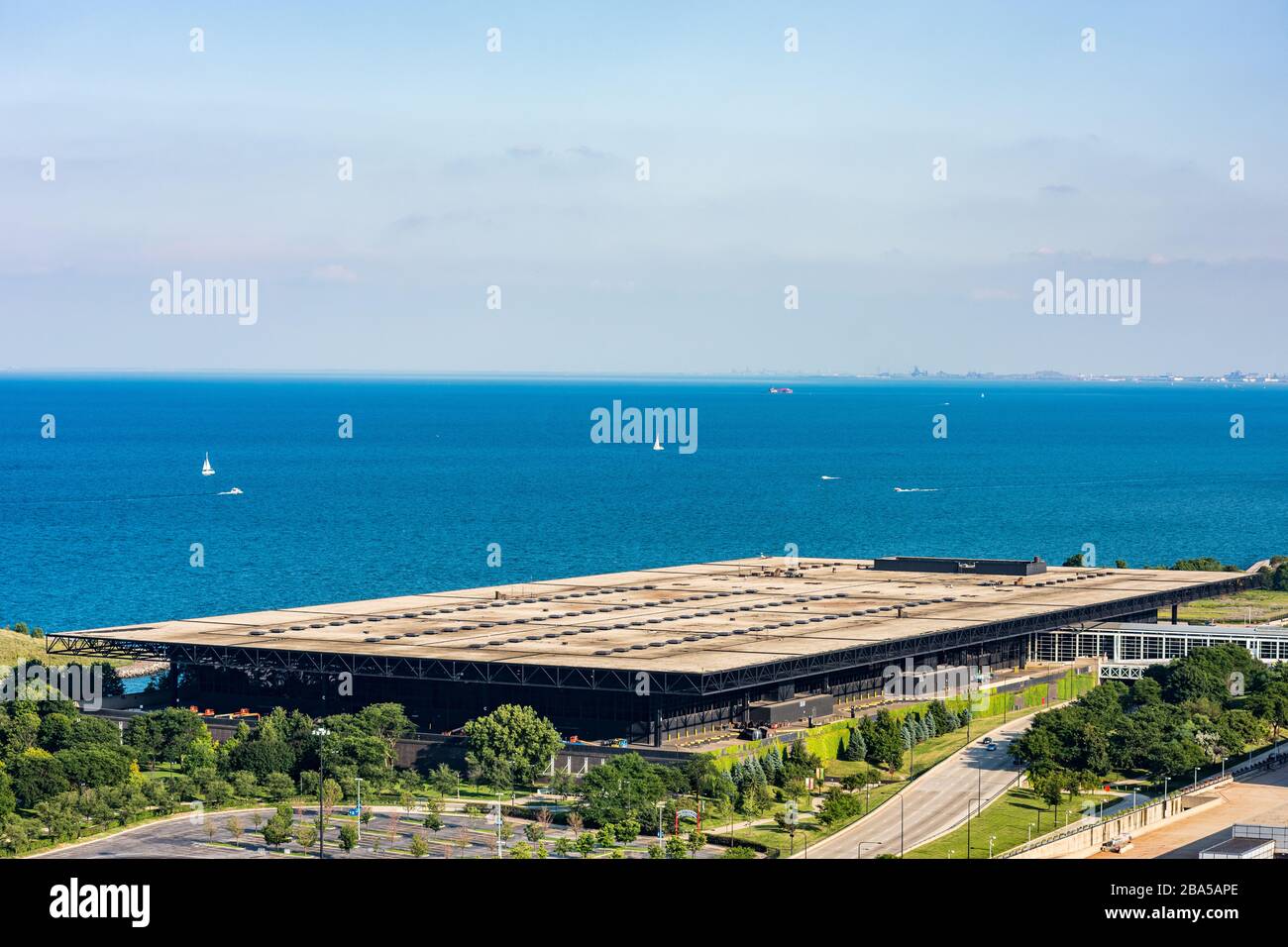 Aerial view of McCormick Place Stock Photo - Alamy