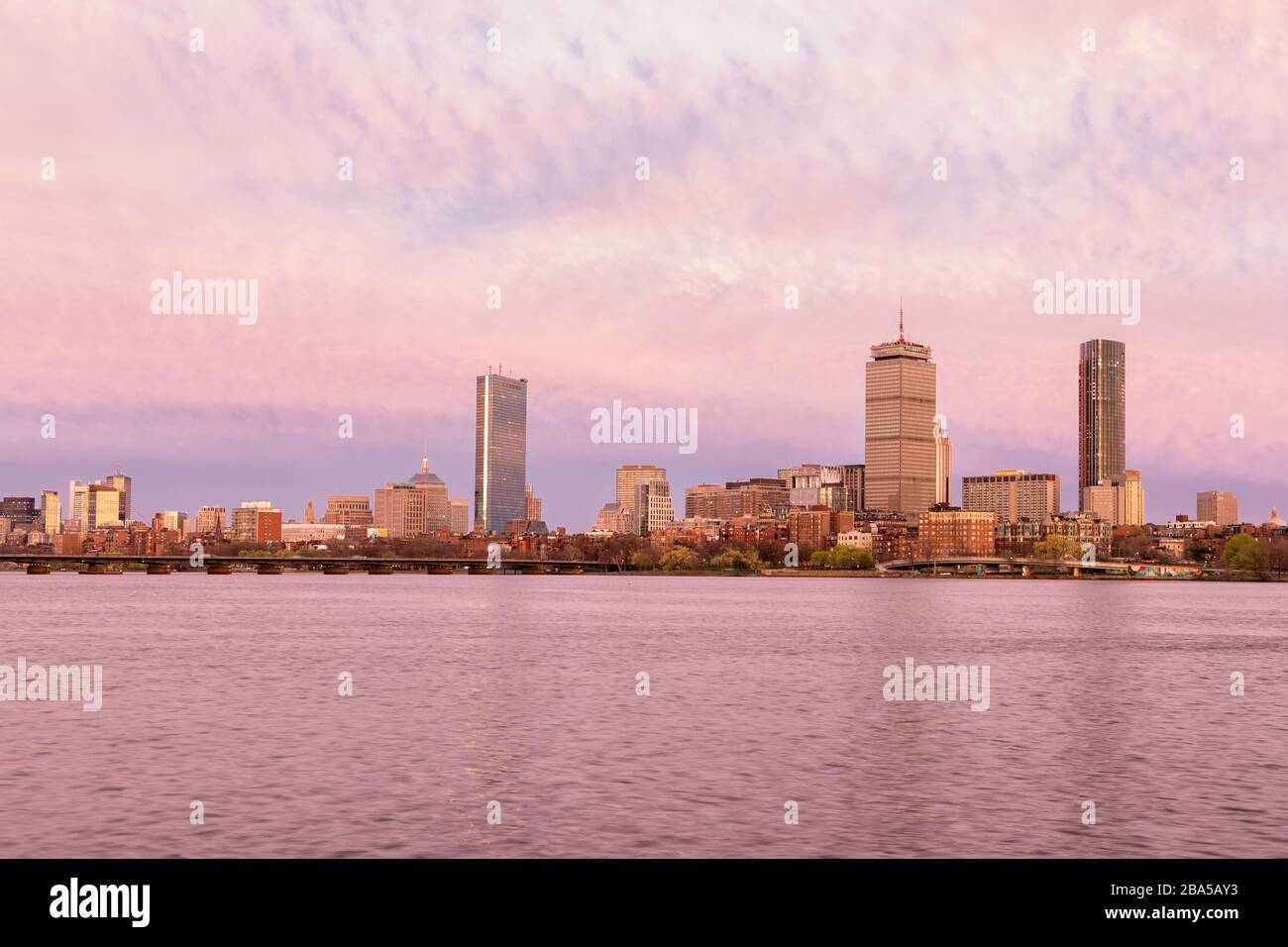 Boston america sunset hi-res stock photography and images - Alamy