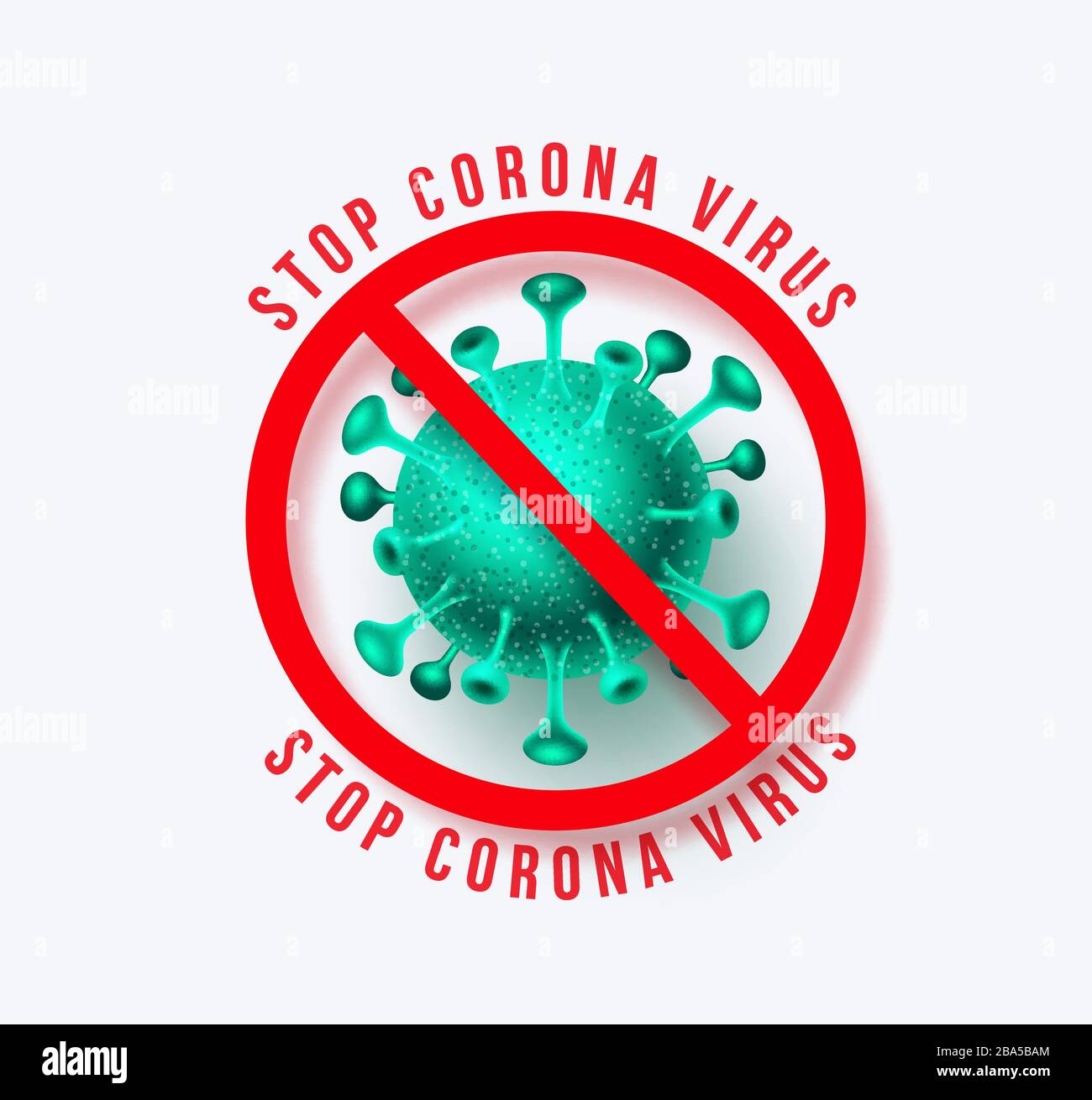Corona virus prevention sign vector banner design. Stop novel corona ...