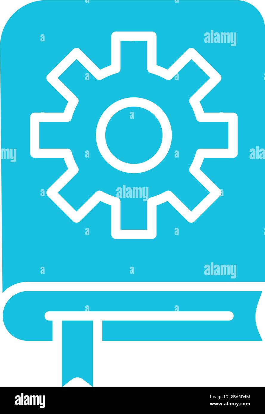 text book with gear silhouette style icon Stock Vector Image & Art - Alamy