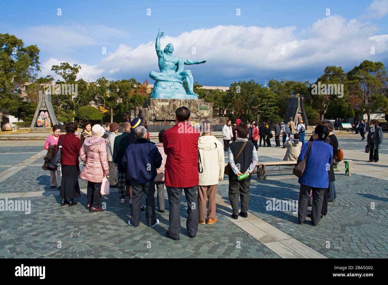 Peace Statue by Seibo Kitamura in the Peace Park, Nagasaki, Kyushu ...