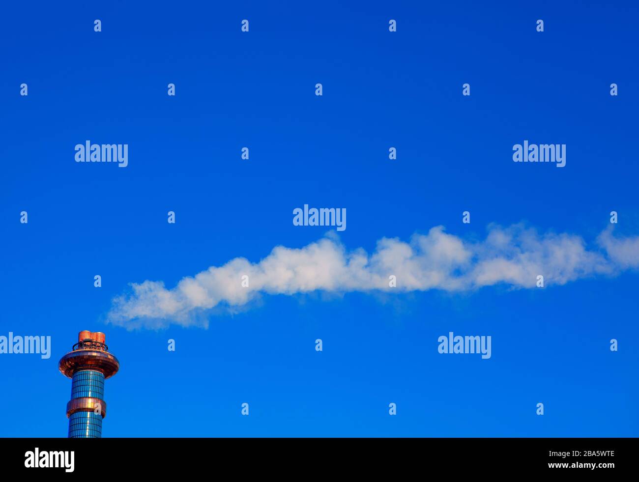 factory pipe white smoke exhaust Stock Photo - Alamy