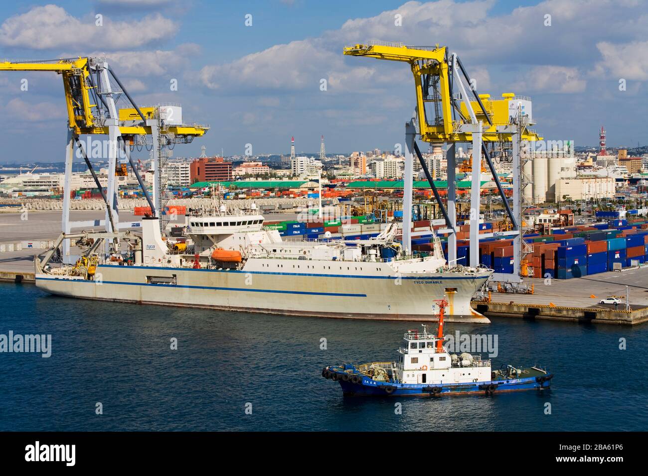 Container Port, Naha City, Okinawa Island, Japan, Asia Stock Photo - Alamy