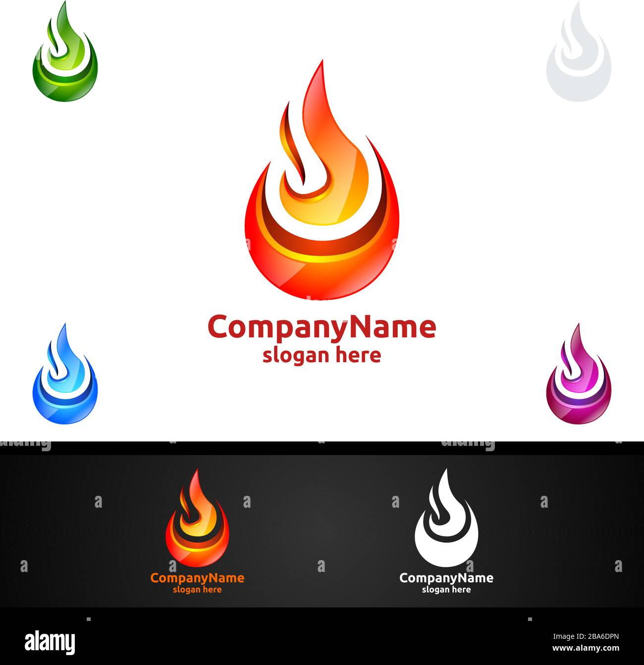 Fire Flame Element Vector Logo Design Stock Vector Image & Art - Alamy