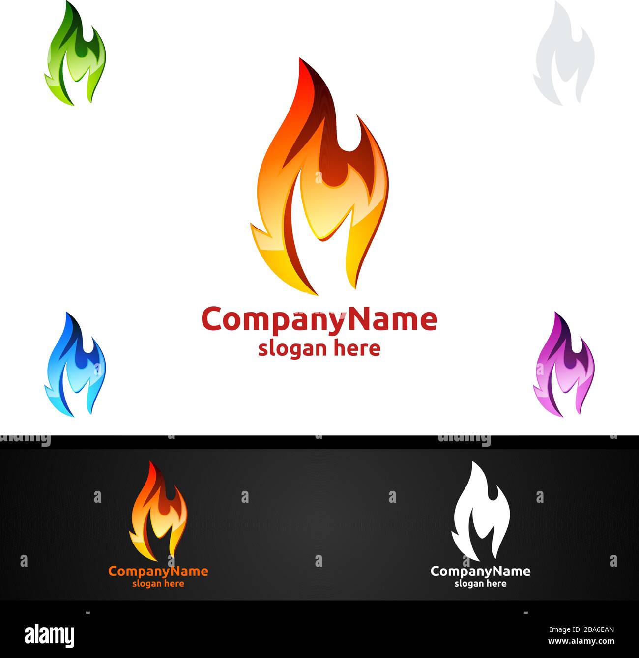 Fire Flame Element Vector Logo Design Stock Vector Image & Art - Alamy
