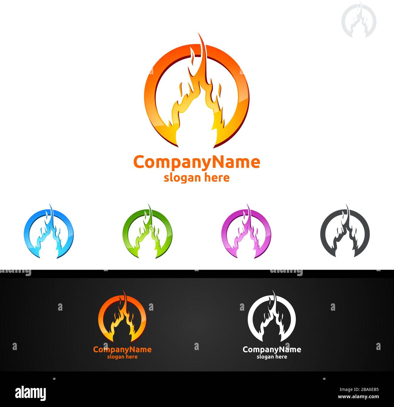 Fire Flame Element Vector Logo Design Stock Vector Image & Art - Alamy