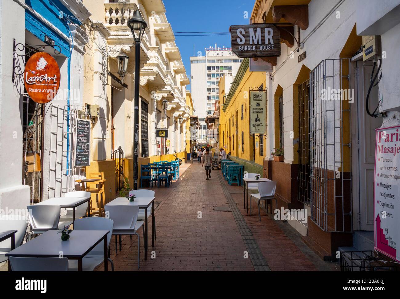 Santa Marta-Magdalena-Colombia, 24. February 2020: Colorful Houses ...