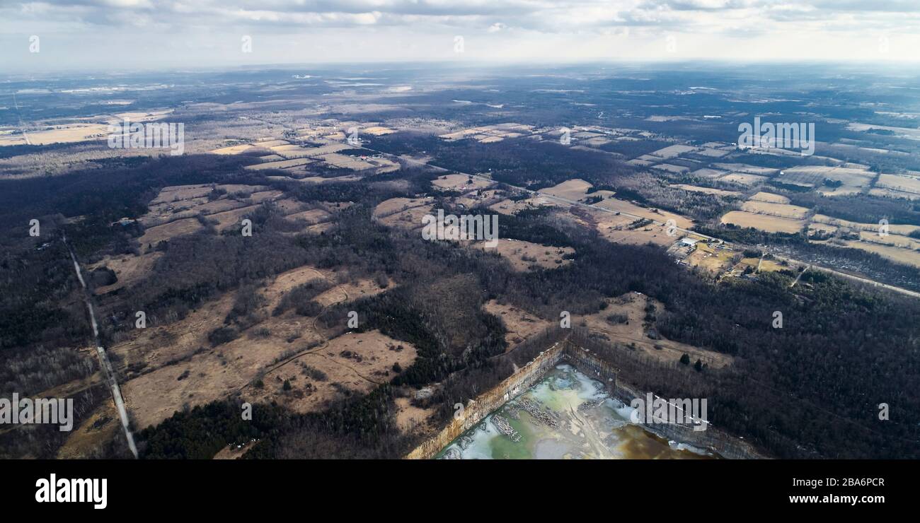 Acton Limestone quarry Stock Photo - Alamy