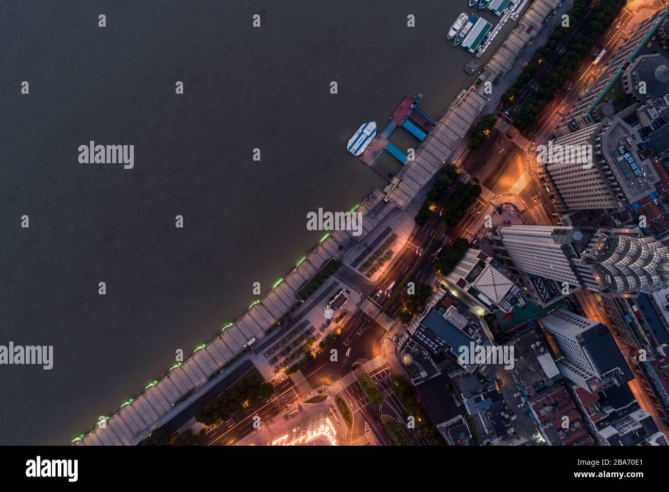 aerial view of Lujiazui, Shanghai city, at dawn Stock Photo - Alamy