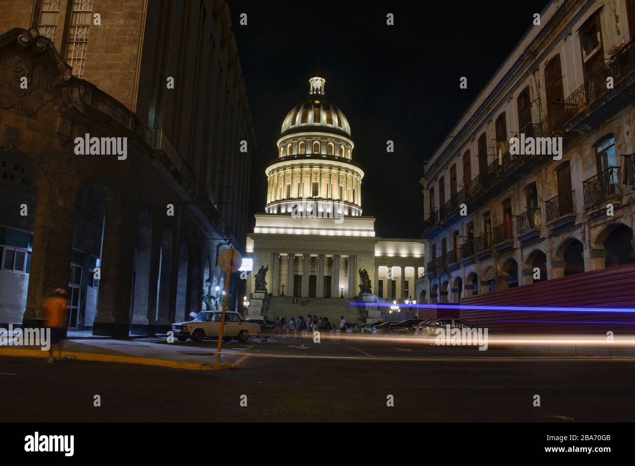 The Capitolio building at night, Havana, Cuba Stock Photo - Alamy