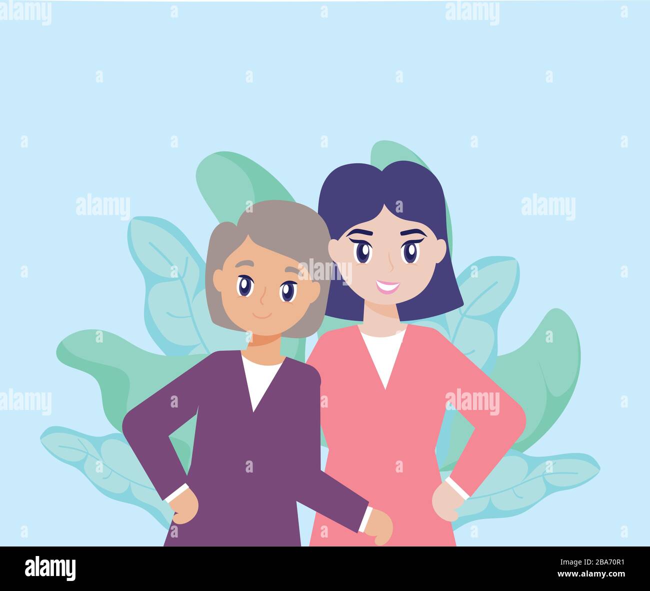 Female carer care home Stock Vector Images - Alamy