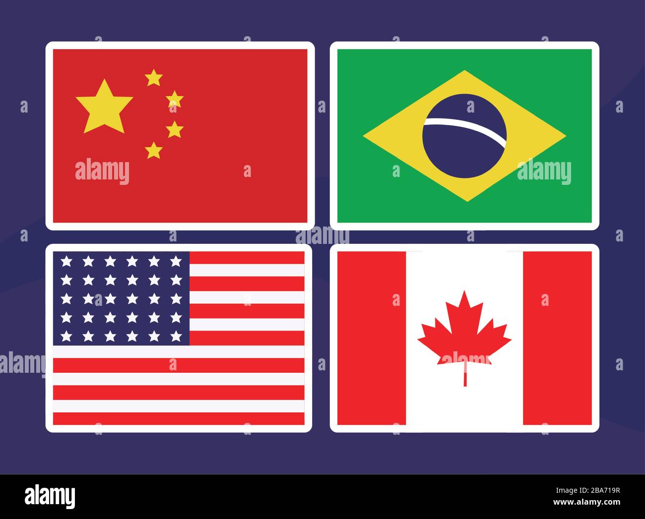 flags of different countries of the world vector illustration design ...