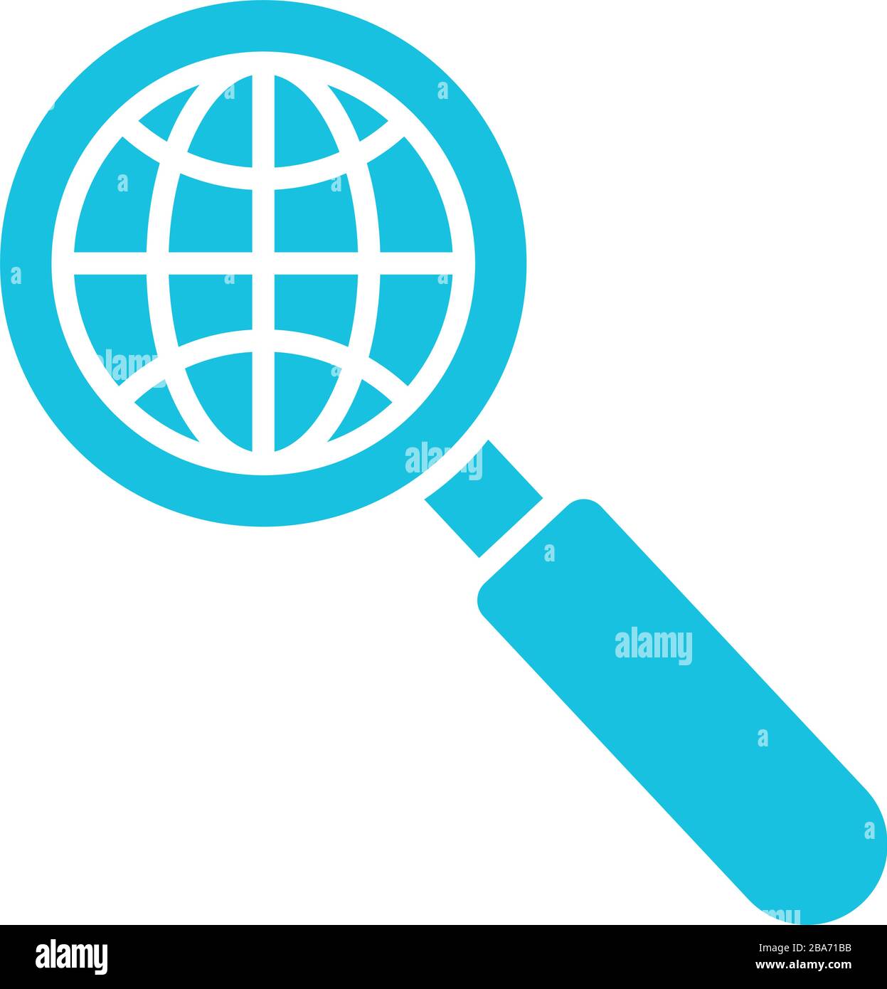 sphere browser in magnifying glass silhouette style Stock Vector Image ...