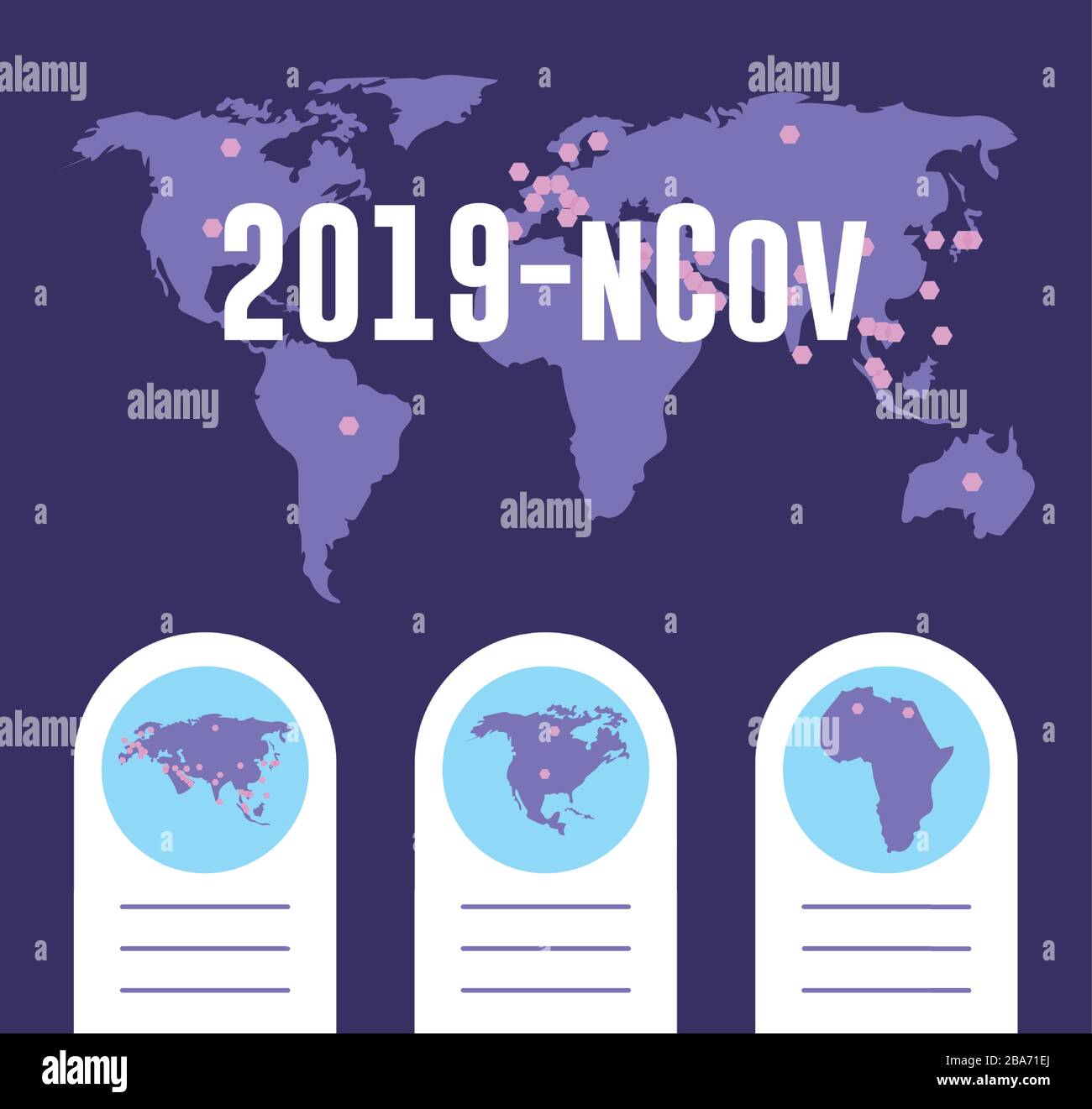 2019 ncov infographic with world planet vector illustration design ...
