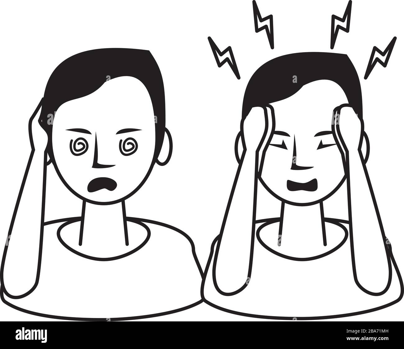 persons sick with symptoms characters Stock Vector Image & Art - Alamy