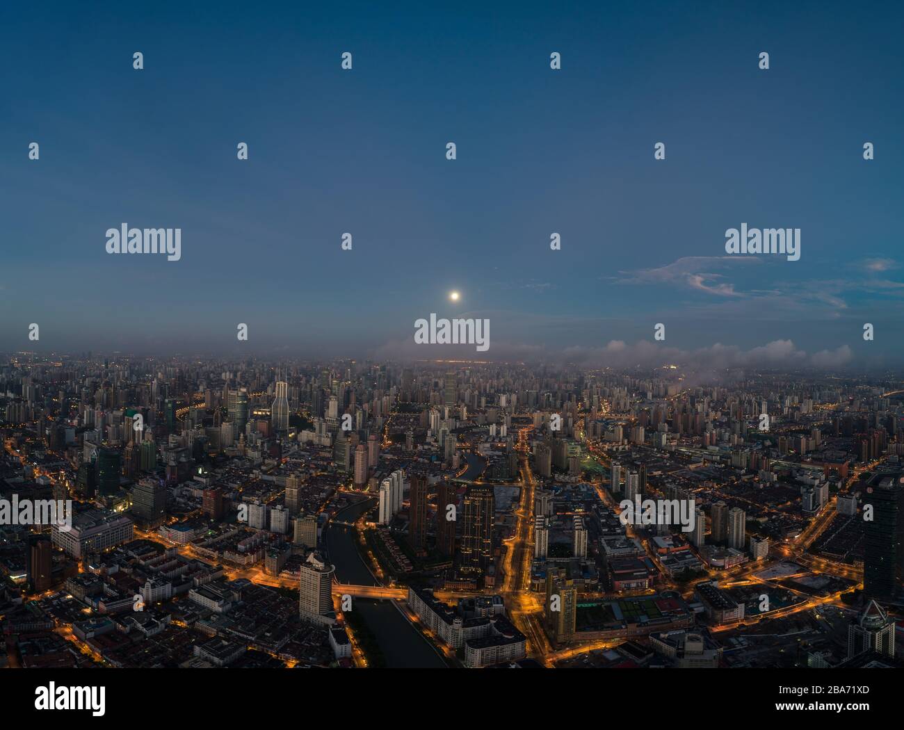 Aerial view over The Bund, Shanghai Stock Photo - Alamy