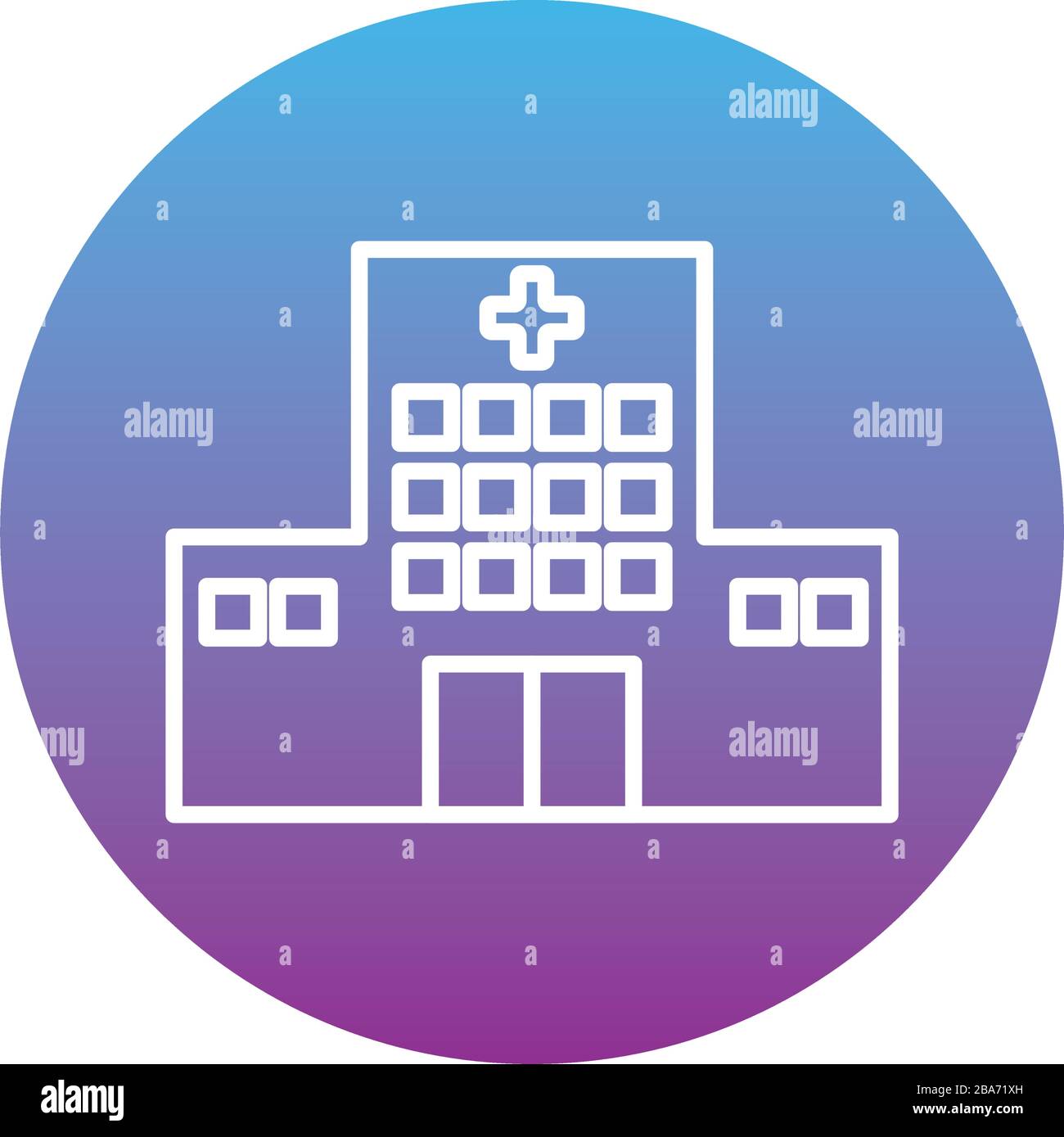 hospital building block style icon Stock Vector Image & Art - Alamy