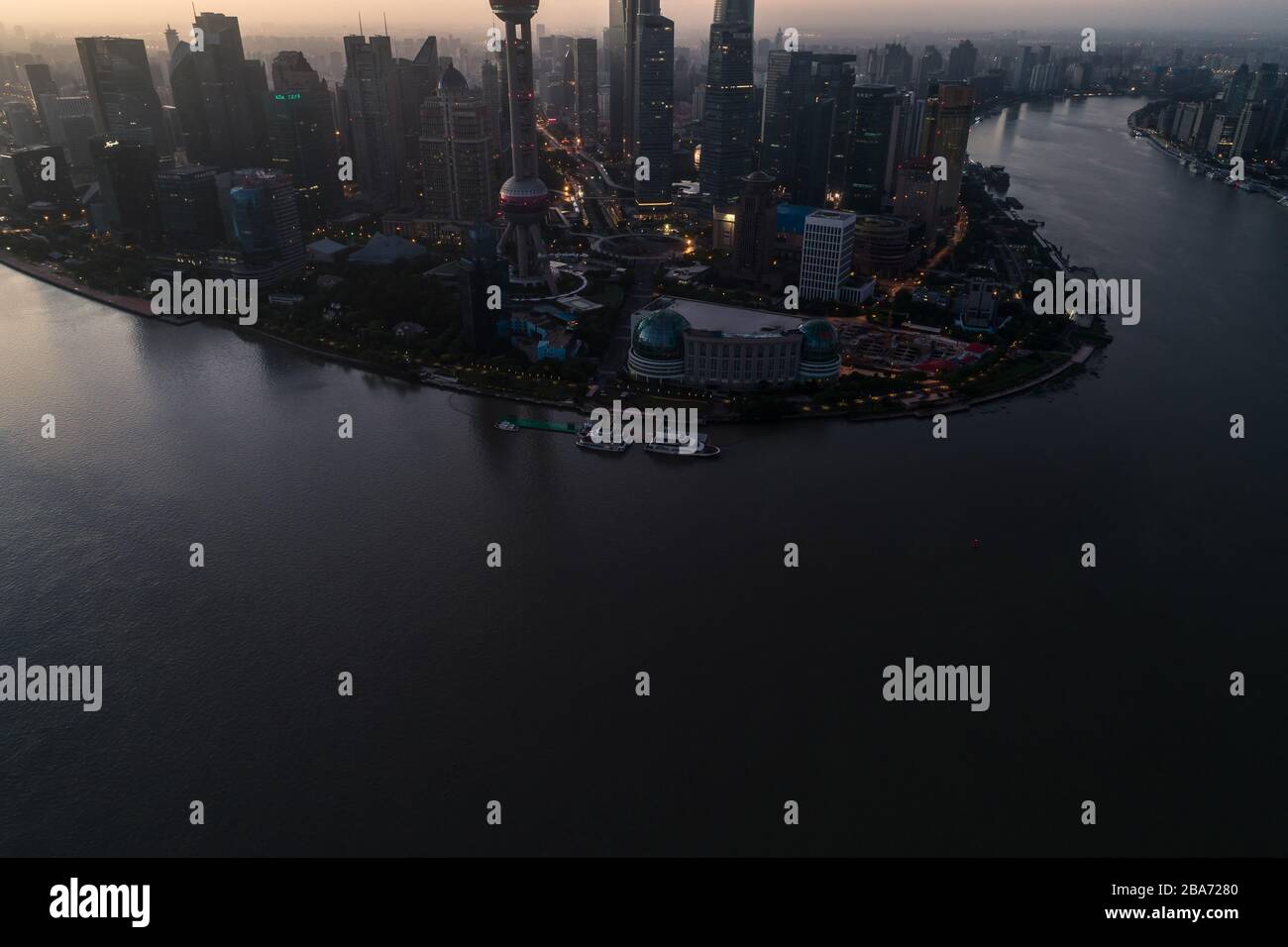 Aerial view over The Bund, Shanghai Stock Photo - Alamy