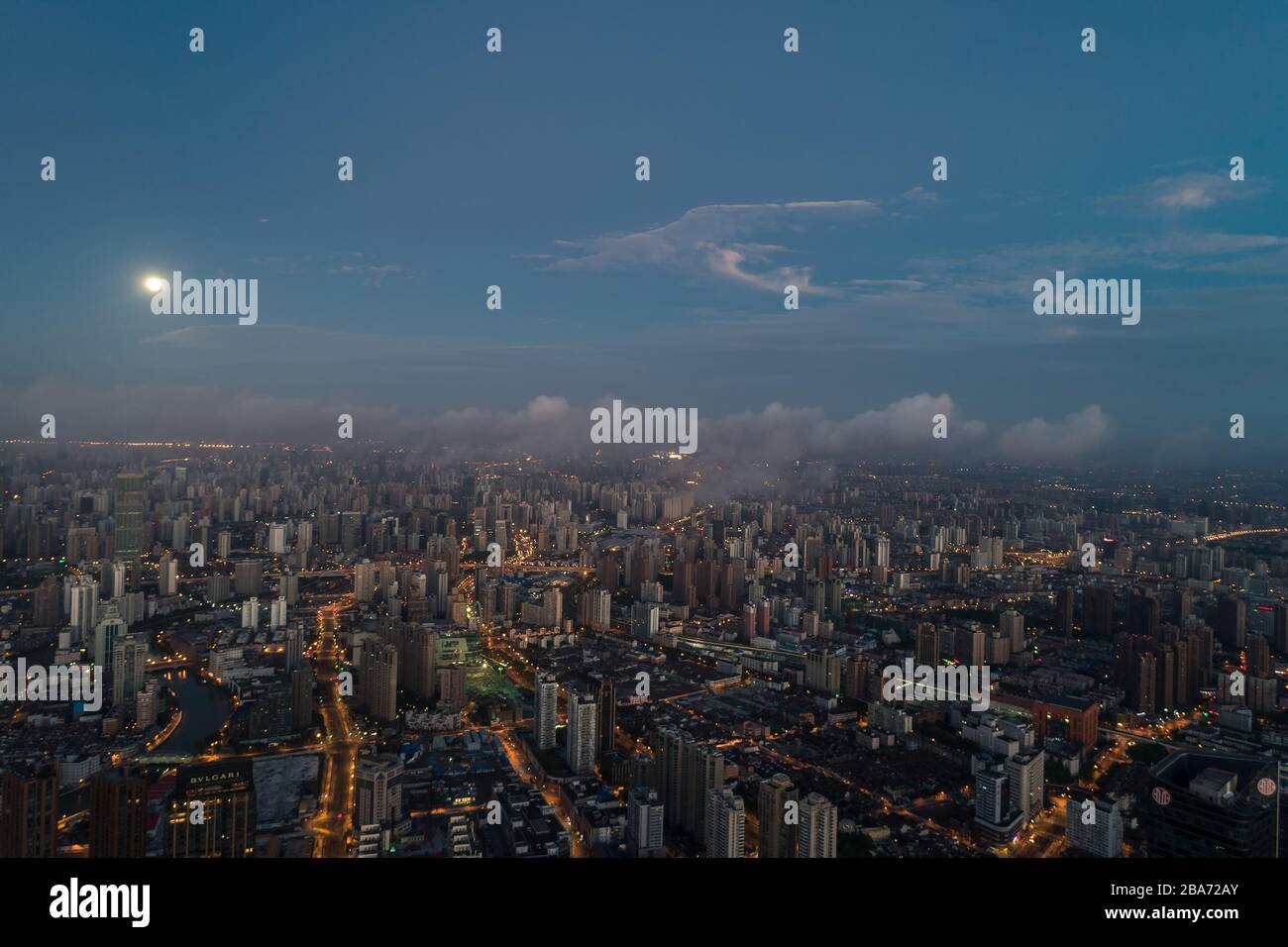 Aerial view over The Bund, Shanghai Stock Photo - Alamy