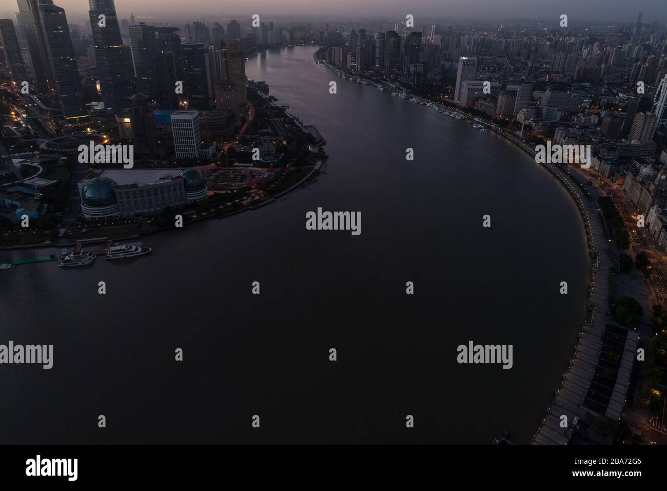 Aerial view over The Bund, Shanghai Stock Photo - Alamy