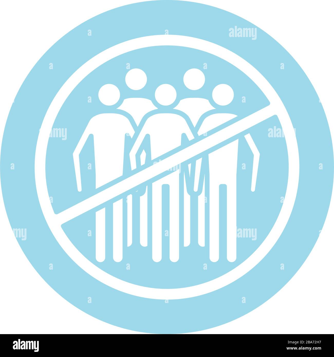 avoid the crowds block silhouette style icon Stock Vector Image & Art ...