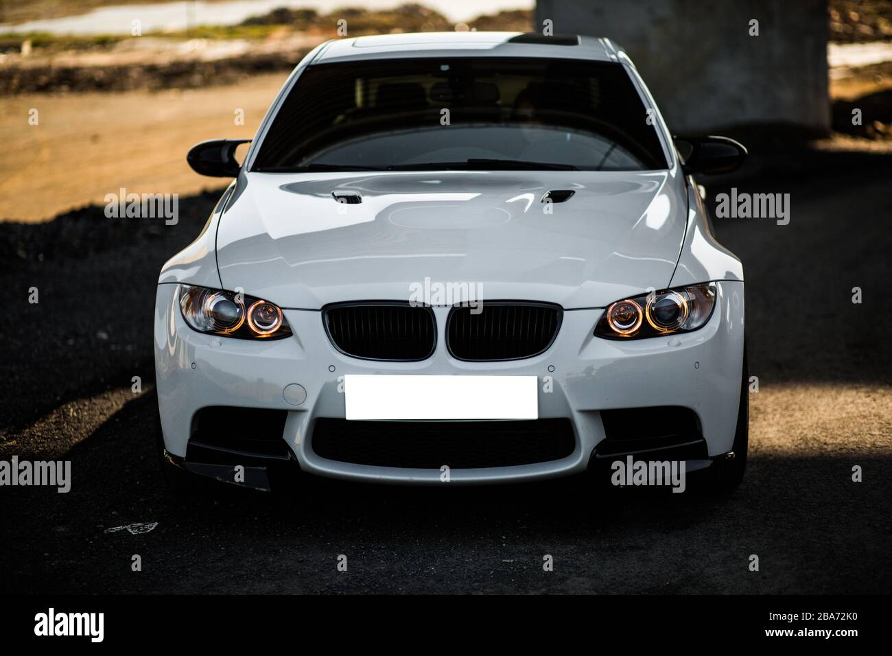 White sedan hi-res stock photography and images - Alamy