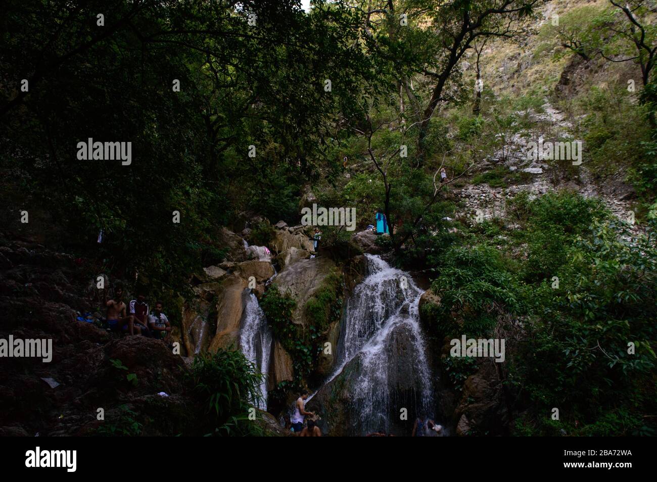 Small waterfall under the famous neer garh Waterfall, Rishikesh ...